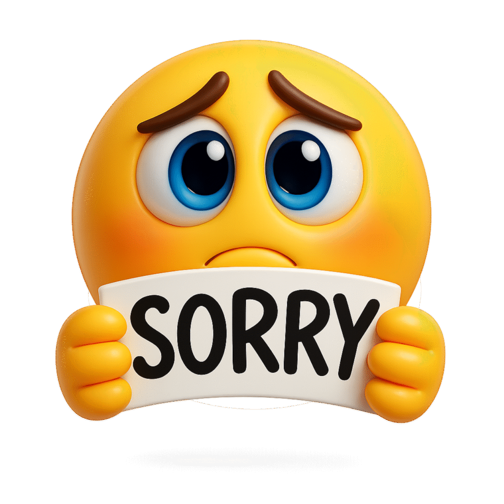 Emoticon with Sorry PNG Emoji 3D Images with Transparent, ClipArt ...