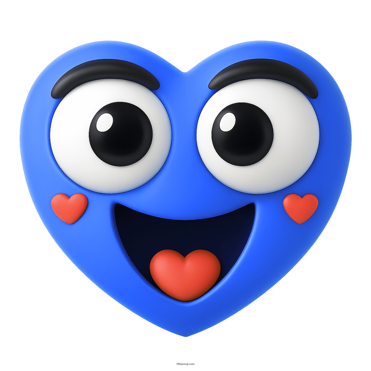 Smiling Heart Emoji With Big Eyes Vector ClipArt 3D Image - emojigit.com