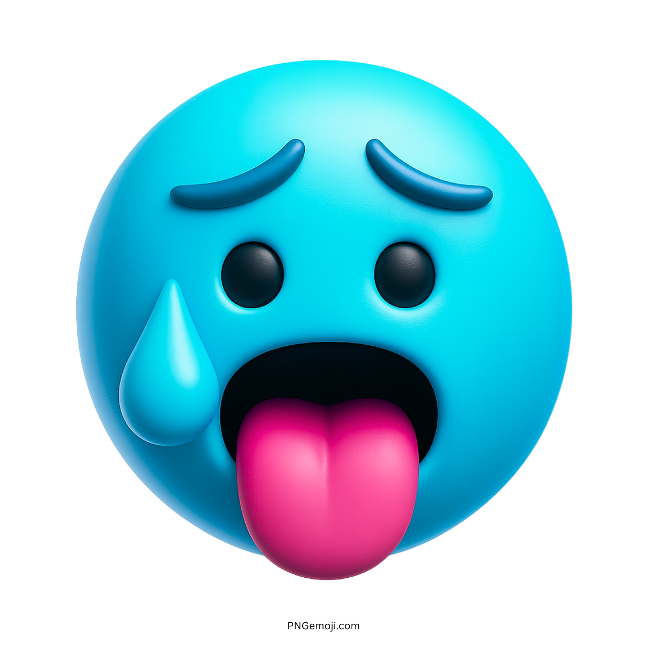 Hot Face PNG Emoji Multicolor 3D ClipArt Collection – emojigit.com