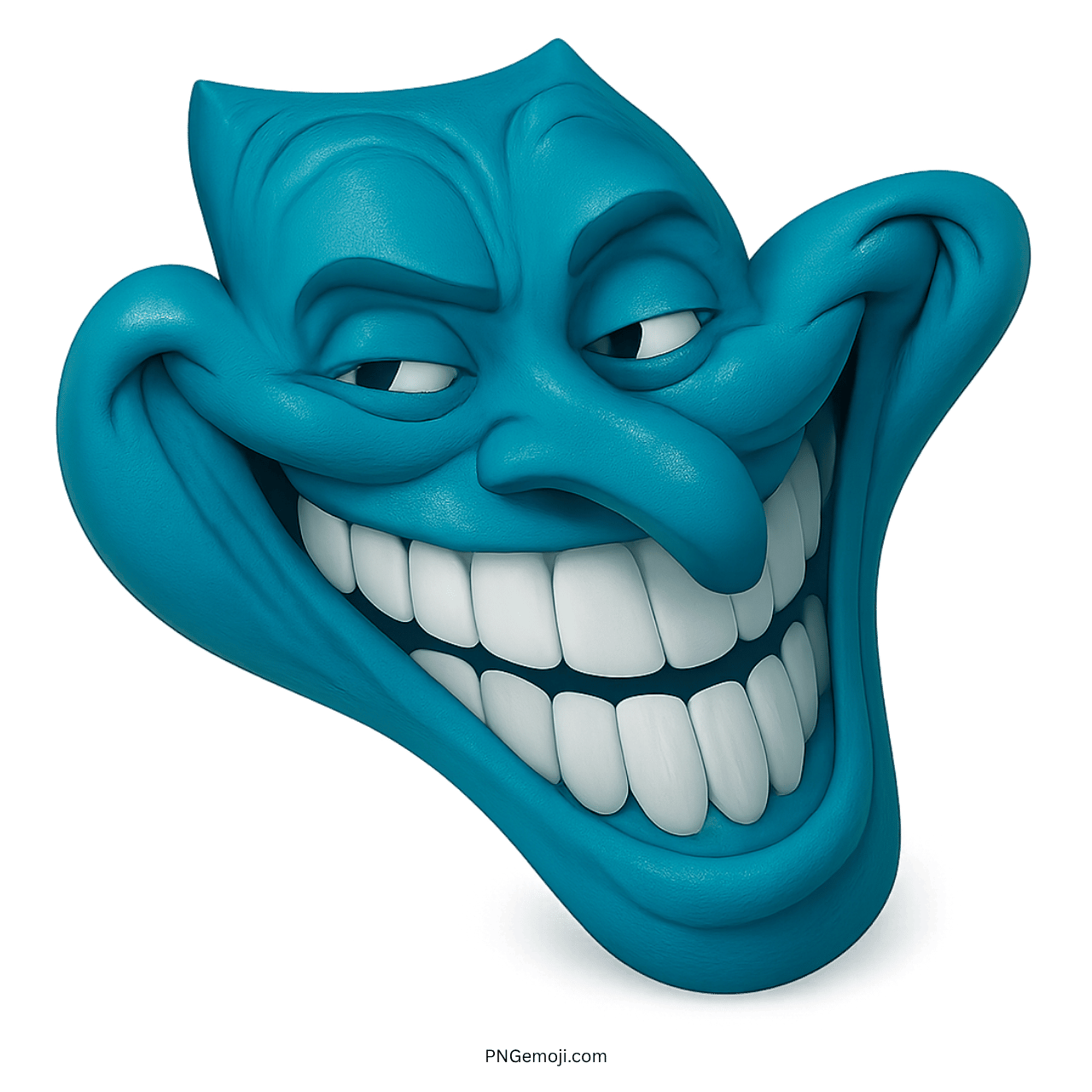 Funny Troll Face Transparent PNG 3D Images FREE - emojigit.com