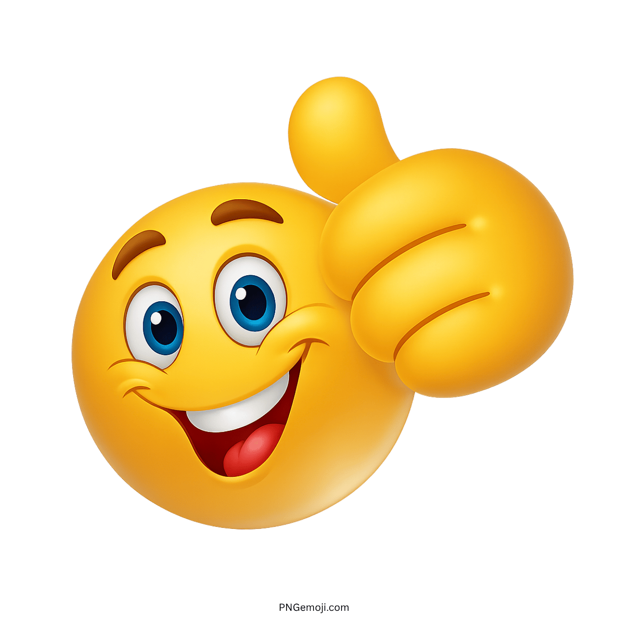 Goofy Ahh Emoji Thumbs UP Transparent, PNG, ClipArt 3D Images FREE ...