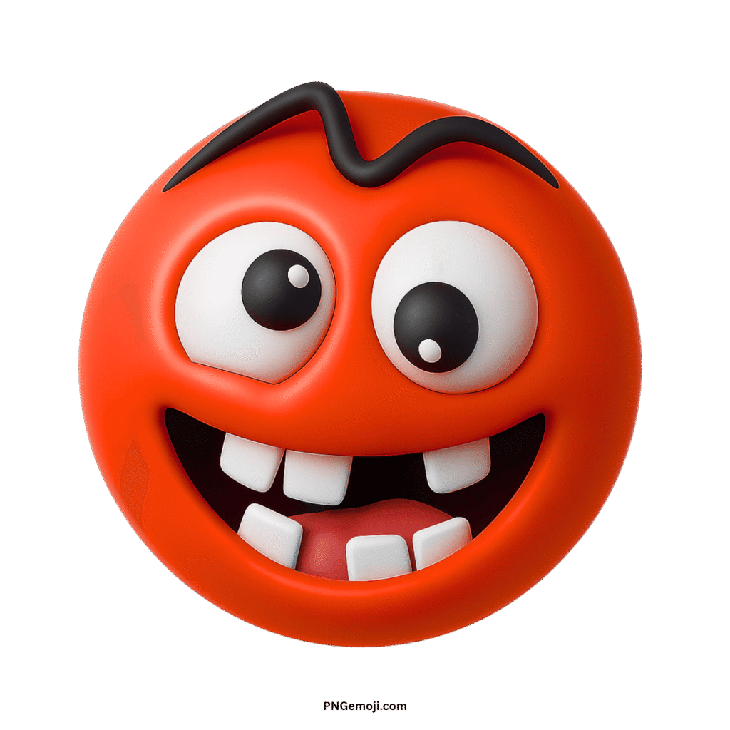 Crazy Smiley Face Emoji Transparent Background Free – emojigit.com